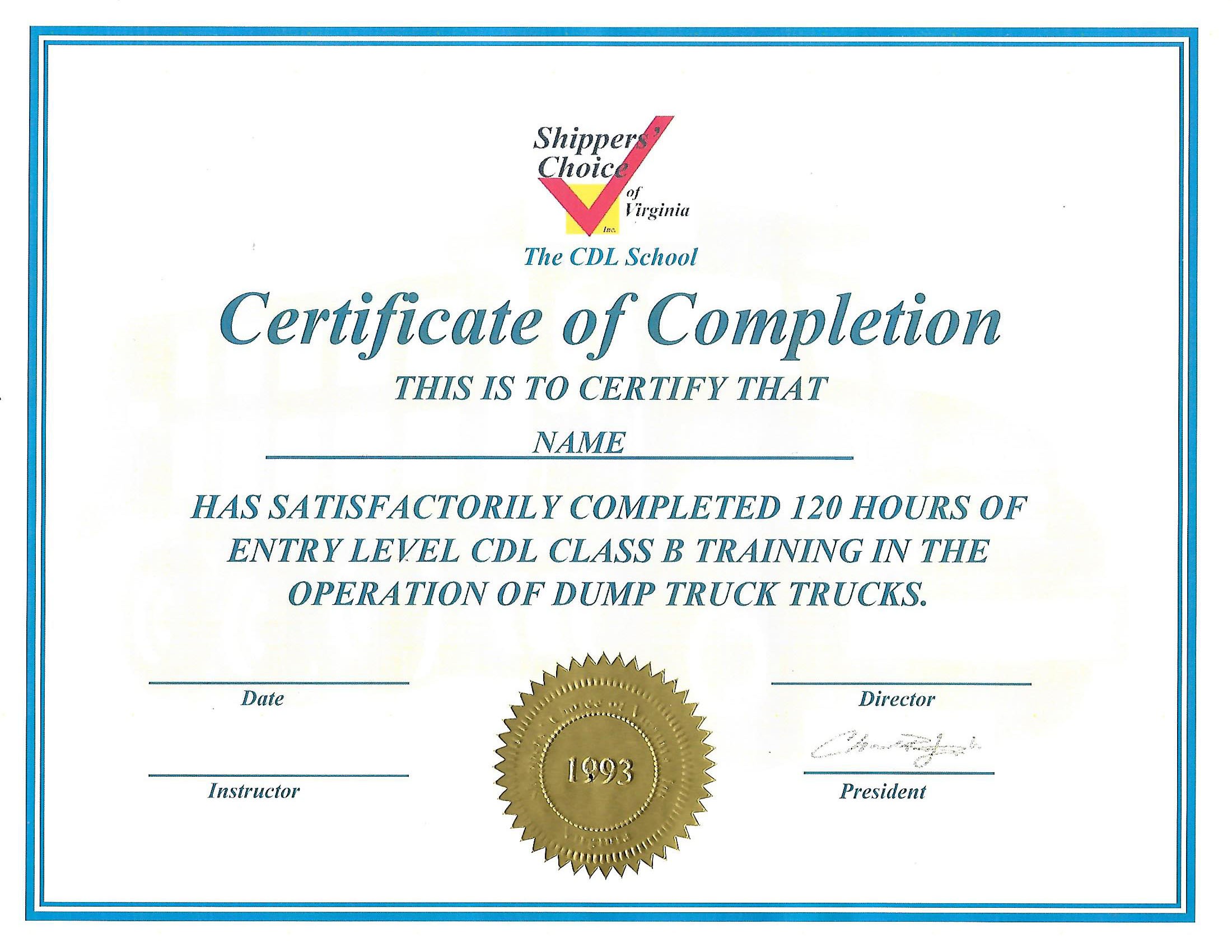 Class B CDL Training - CDL Training at Shippers Choice